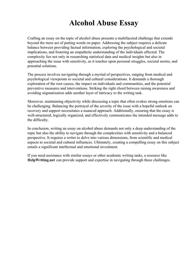 Alcohol Abuse Essay.pdf