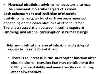 Alcohol abuse & pharmacodynamics final | PPTX