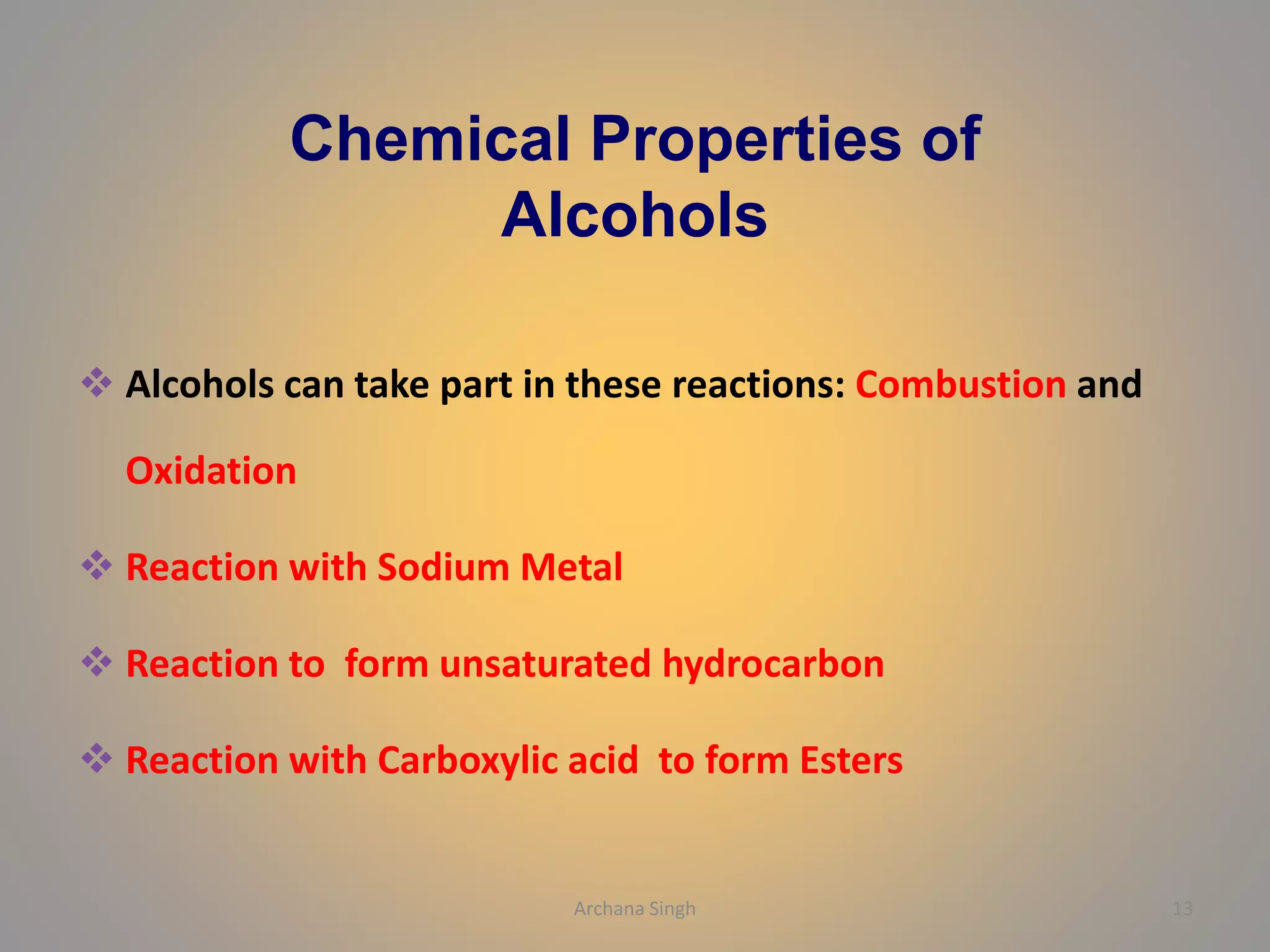 Alcohol and carboxylic acid | PPTX