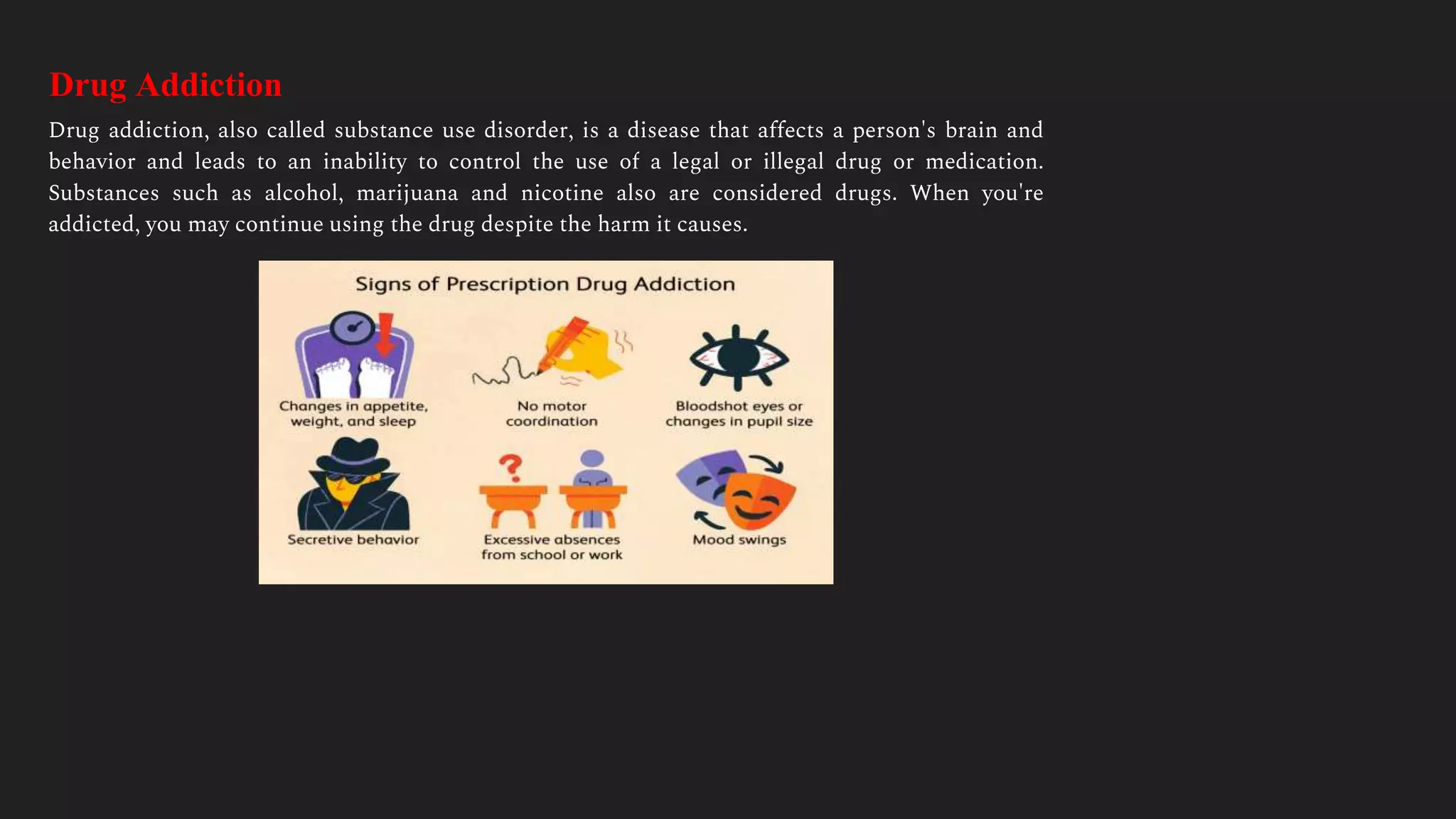 Alcohol and drug addiction (1).pptx | Substance Abuse | Diseases and ...