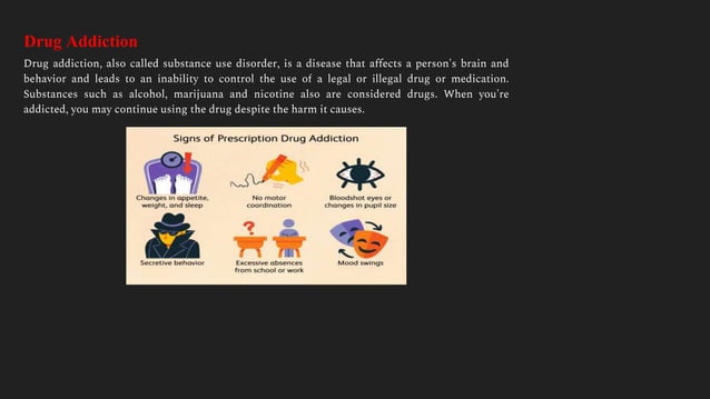 Alcohol and drug addiction (1).pptx | Substance Abuse | Diseases and ...