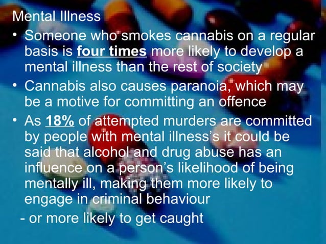Alcohol and drugs in relation to crime | PPT | Crime & Harmful Acts to ...