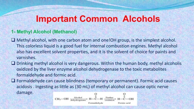 Alcohol and ethers | PPTX | Chemistry | Science