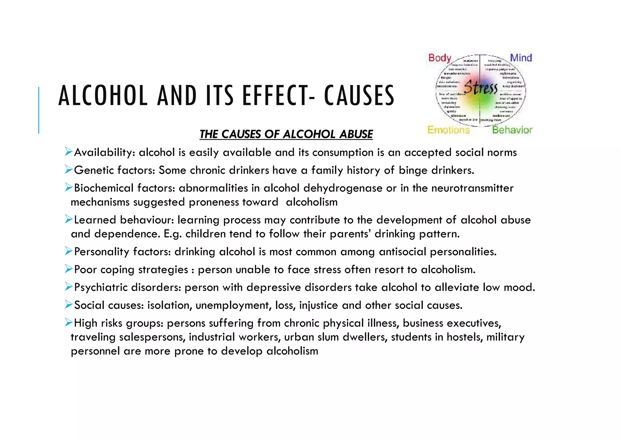 Alcohol and its effect | PDF