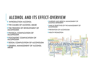Alcohol and its effect | PDF