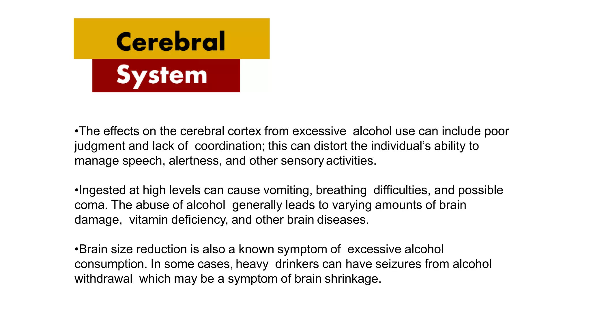 Alcohol and its effects on the body | PPTX