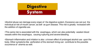 Alcohol and its effects on the body | PPTX