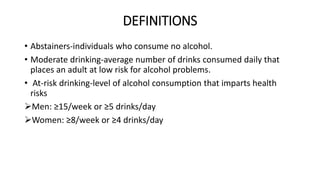 Alcohol and its medical complications | PPTX