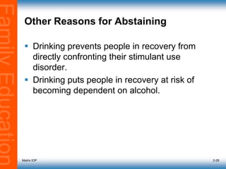 Alcohol and recovery | PPT
