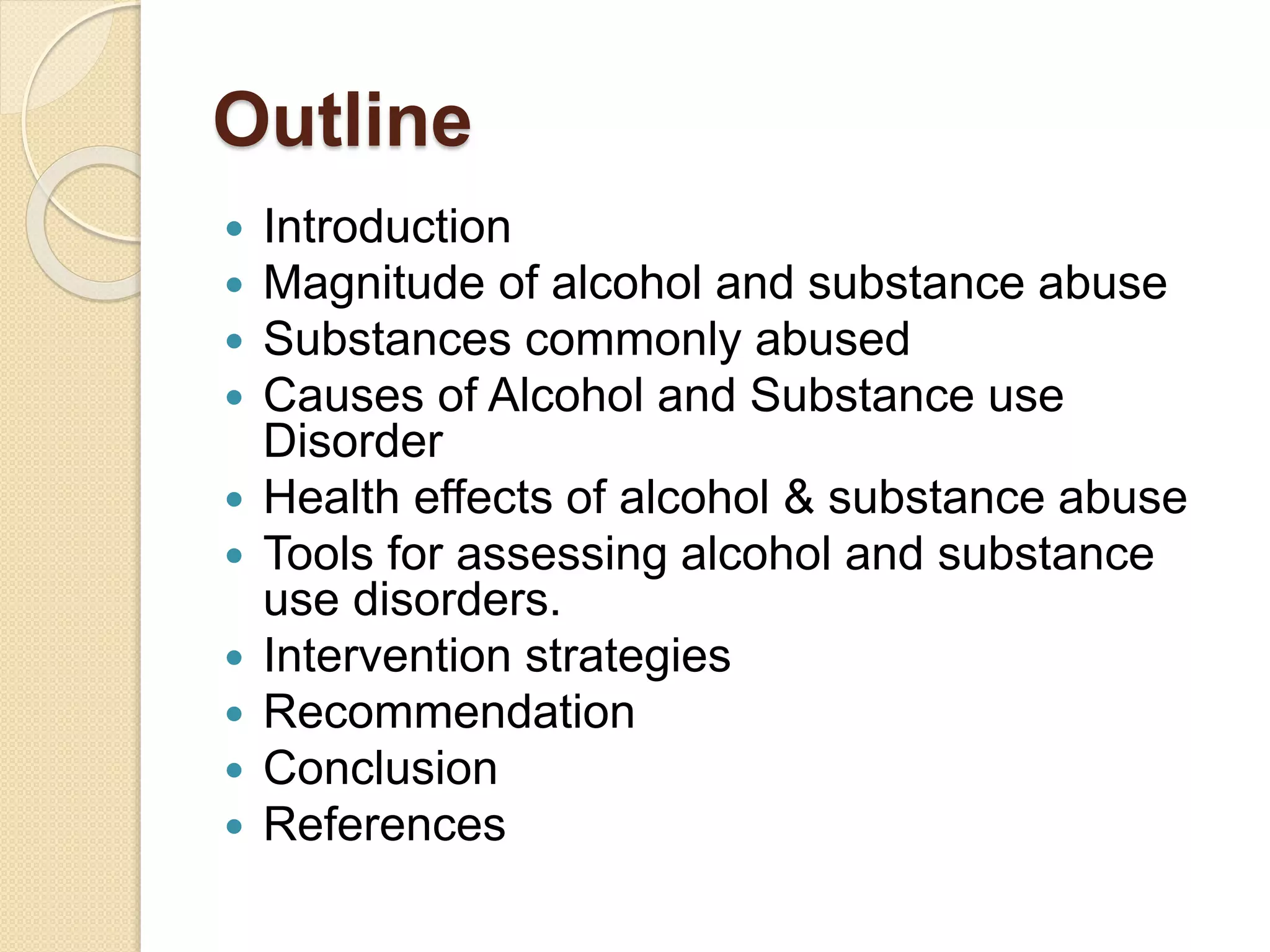 Alcohol and substance abuse | PPTX
