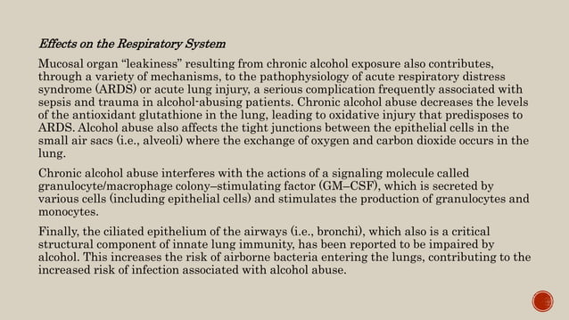 Alcohol and the immune system | PPTX