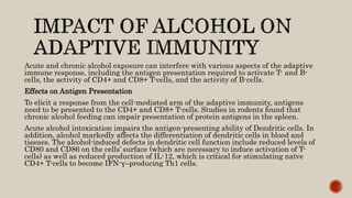 Alcohol and the immune system | PPTX