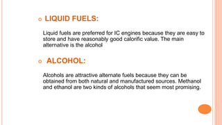 Alcohol as analternative fuel | PPTX