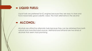 Alcohol as an alternative fuel in s 2 | PPTX | Chemistry | Science