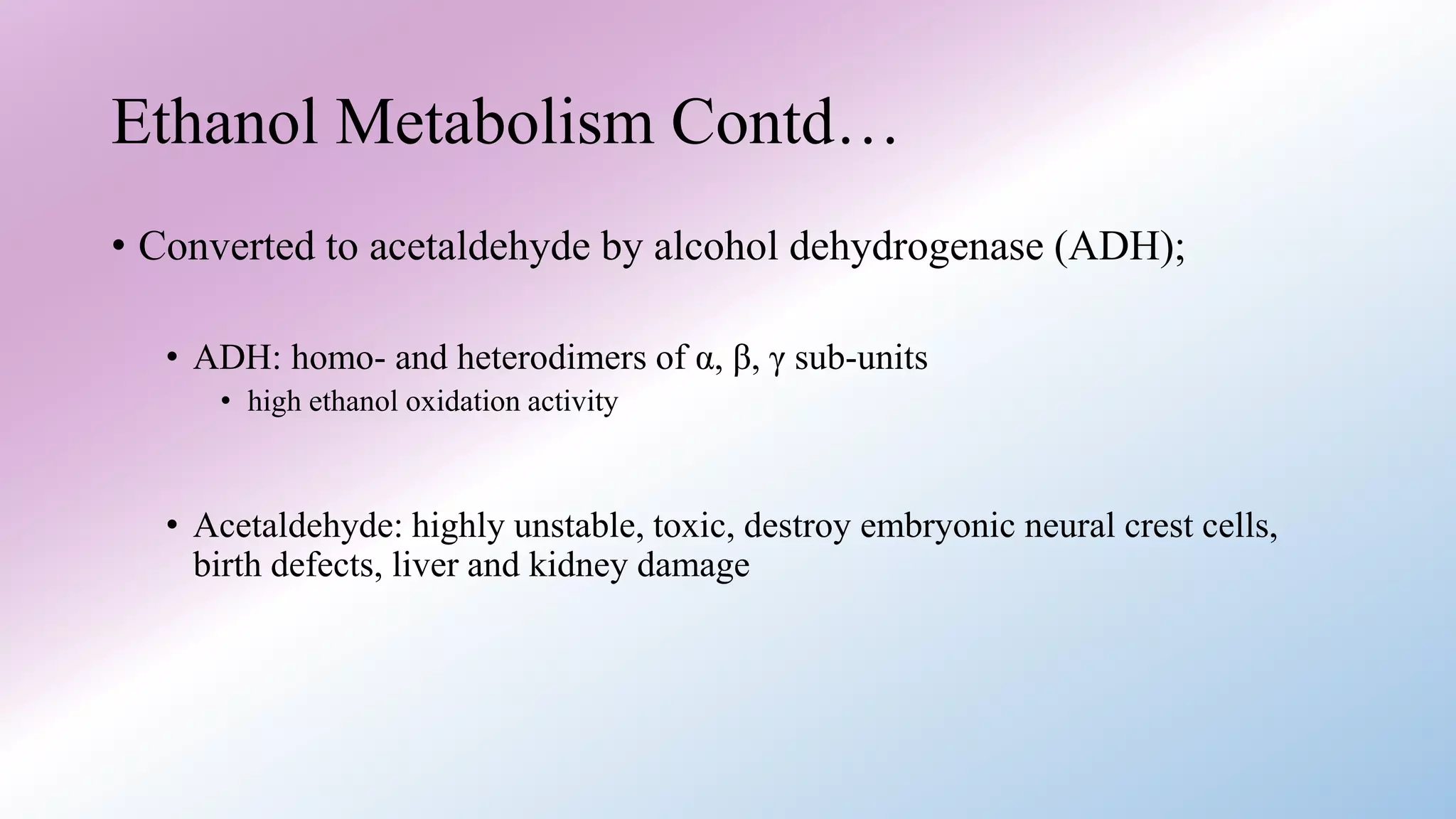 Alcohol Metabolism | PPTX