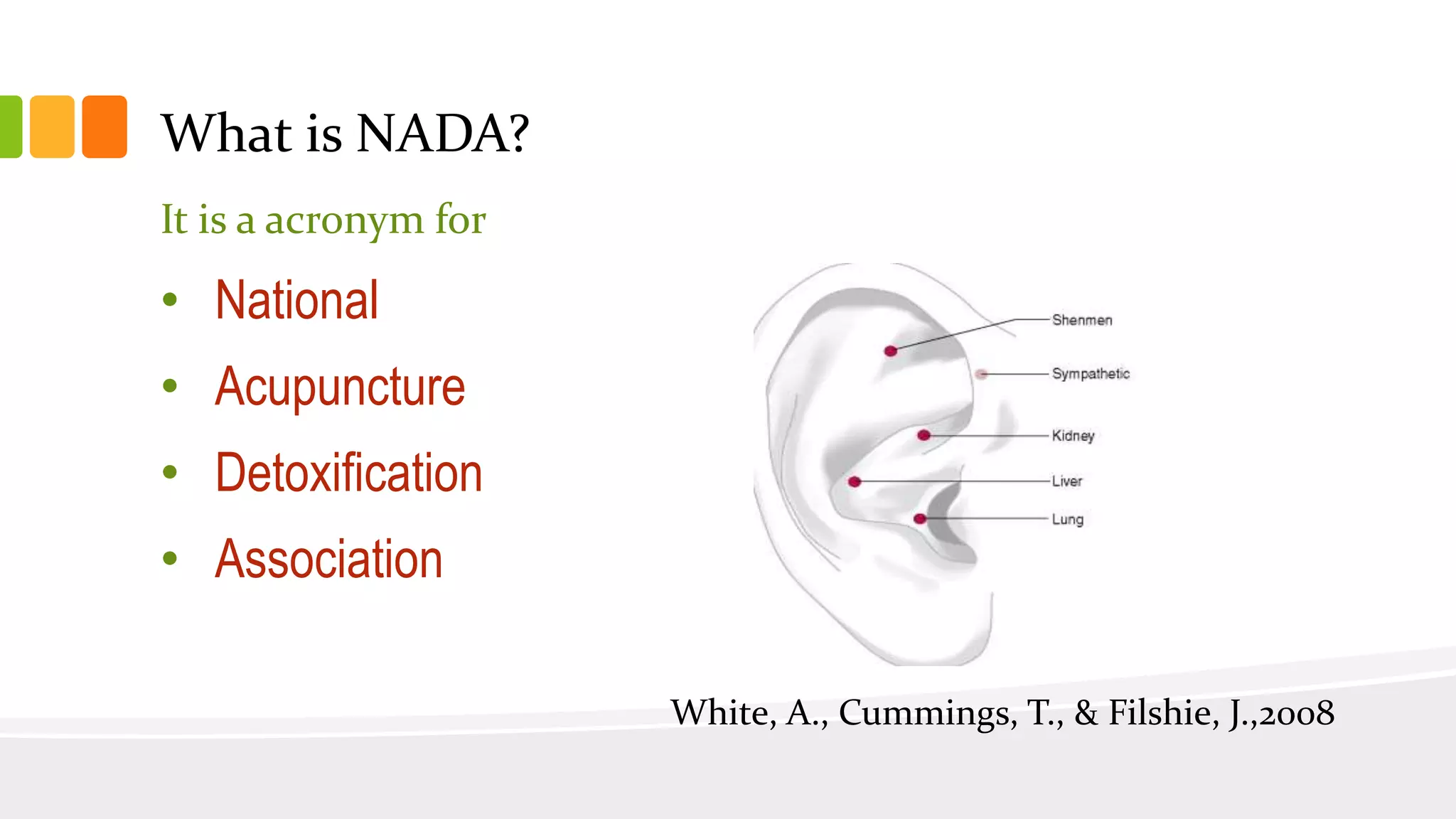 Alcohol dependence and nada protocol a reflection | PPTX | Physical ...