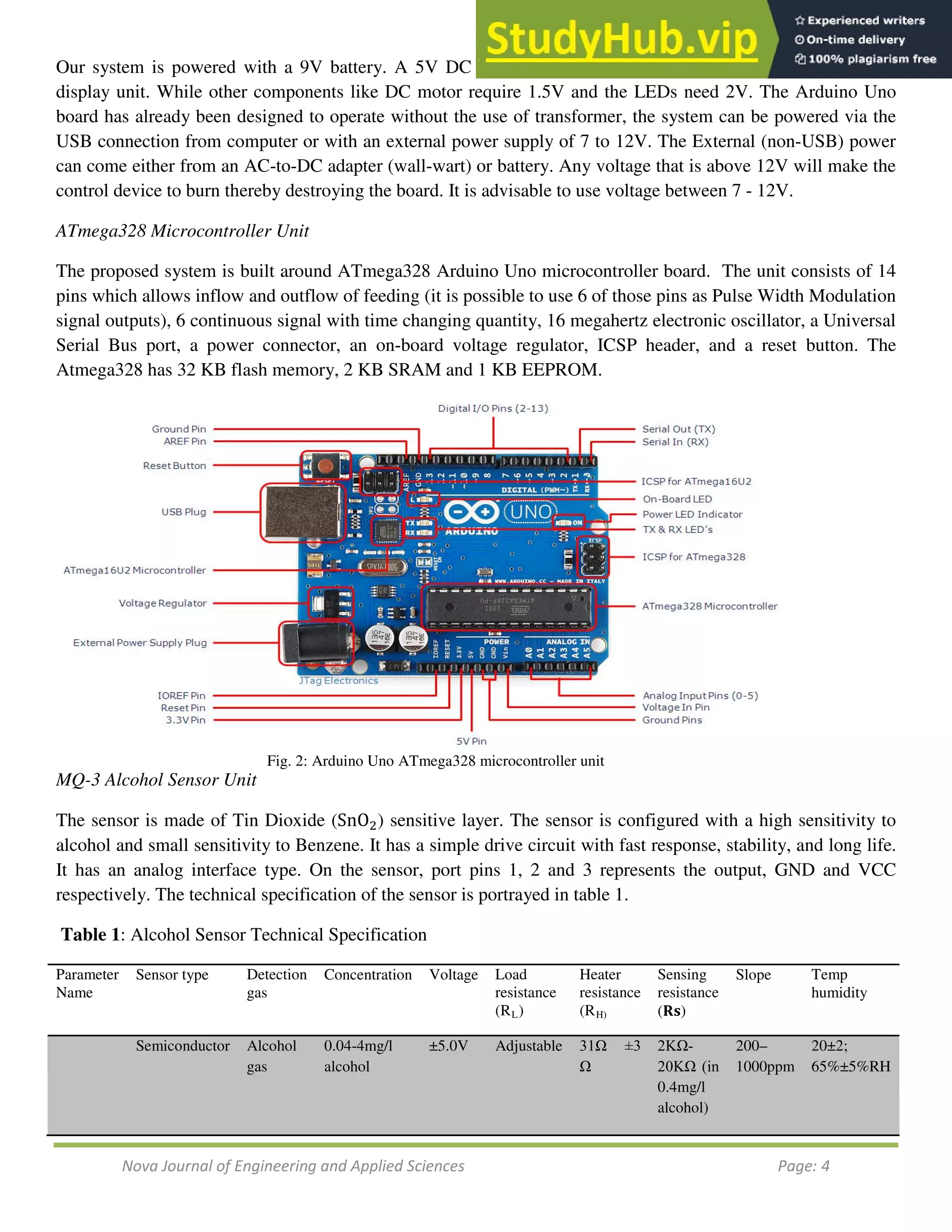 Alcohol Detection Of Drunk Drivers With Automatic Car Engine Locking System | PDF