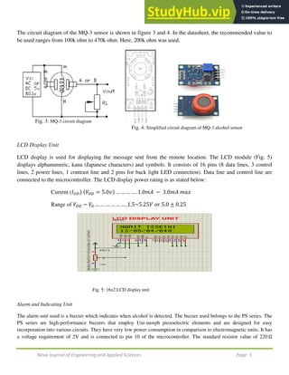 Alcohol Detection Of Drunk Drivers With Automatic Car Engine Locking System | PDF