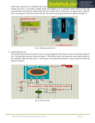 Alcohol Detection Of Drunk Drivers With Automatic Car Engine Locking System | PDF
