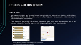 Alcohol detection system with gsm and gps (fiem , ece) | PPTX