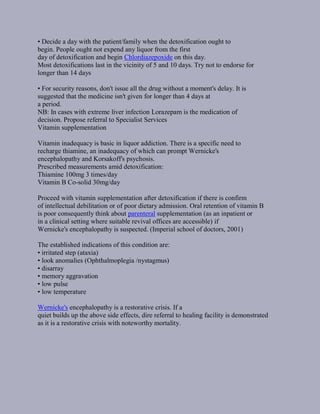 Alcohol detoxification guidelines | PDF