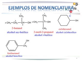 Nomenclatura de alcoholes | PPT