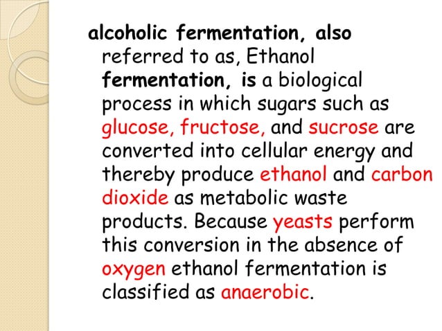 Alcohol fermentation | PPT