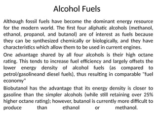 Alternative Fuels, Hydrogen ALCOHOL FUEL_1 | PPTX