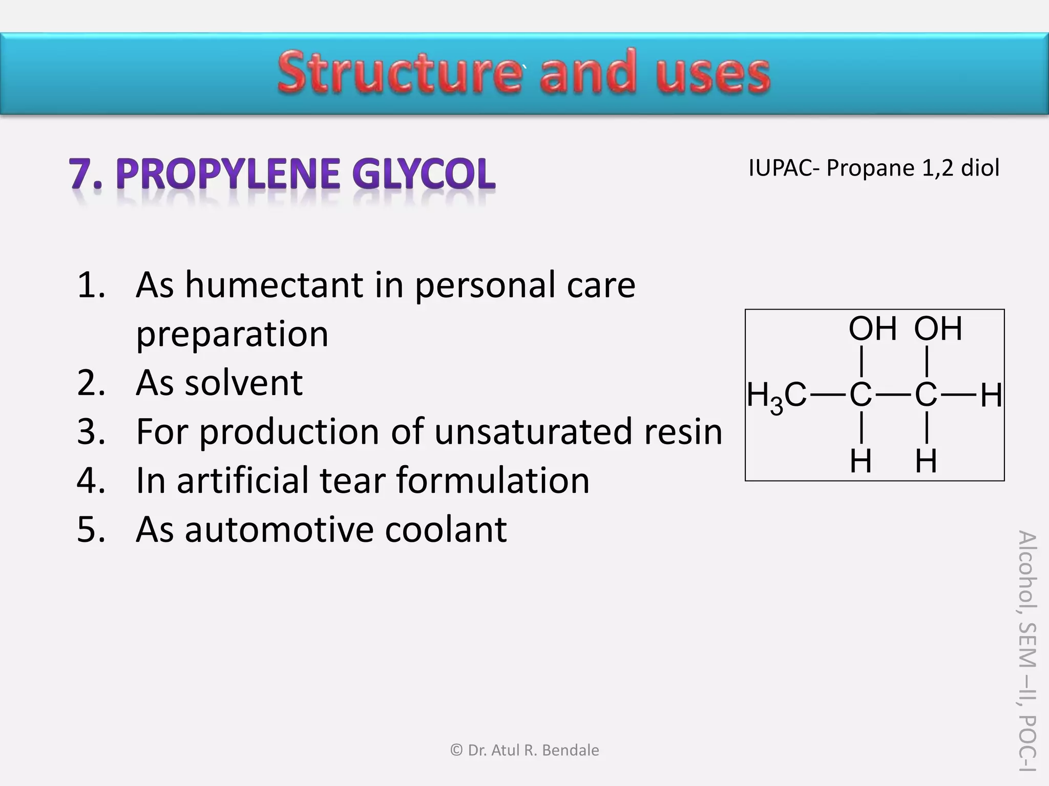 Alcohol fy b. pharmacy pci | PPTX
