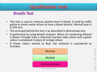 Alcohol fy b. pharmacy pci | PPTX