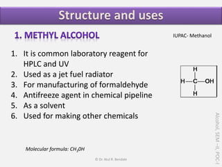 Alcohol fy b. pharmacy pci | PPTX