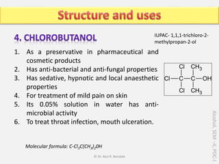 Alcohol fy b. pharmacy pci | PPTX