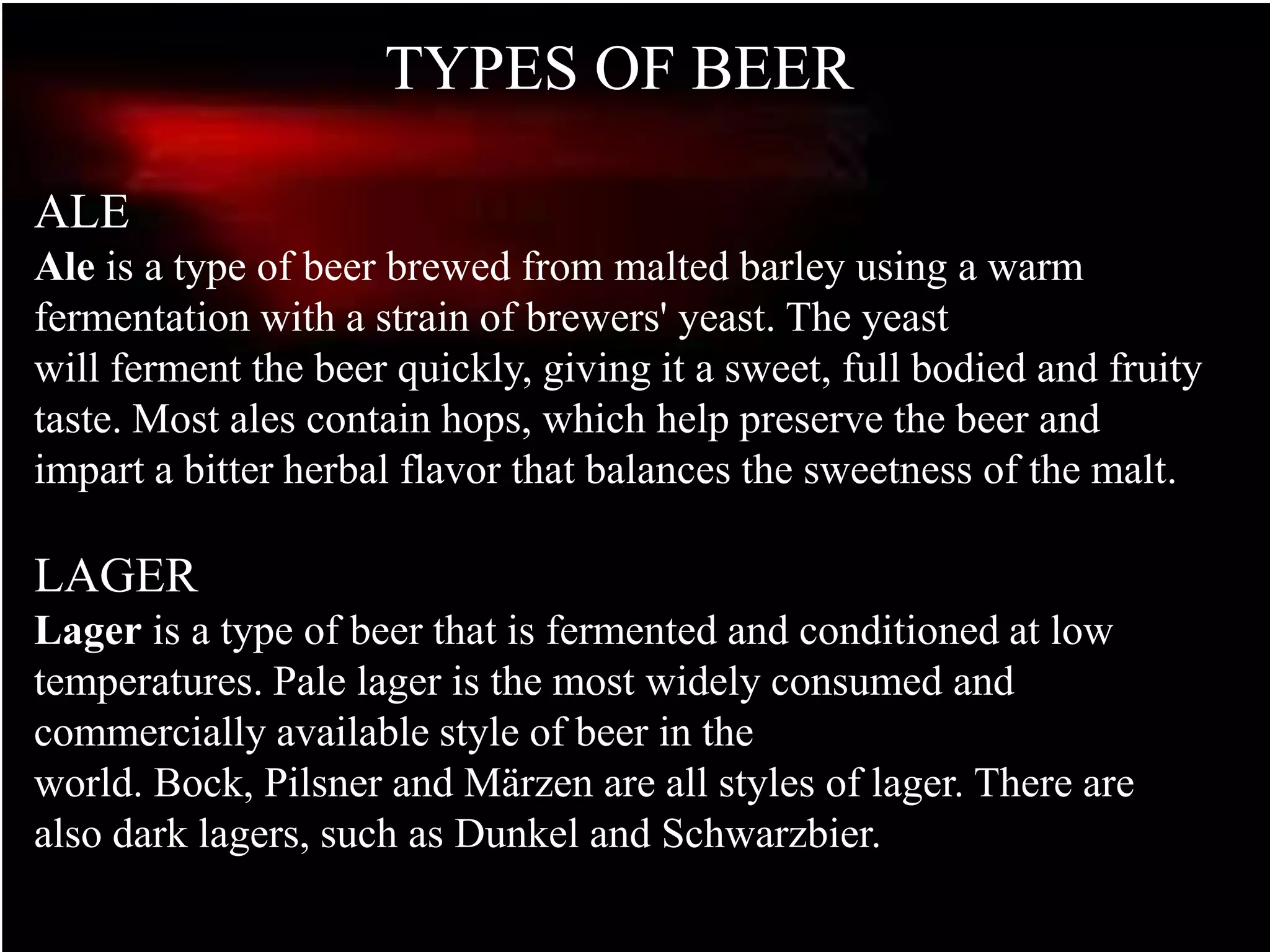 Alcoholic beverages | PPTX