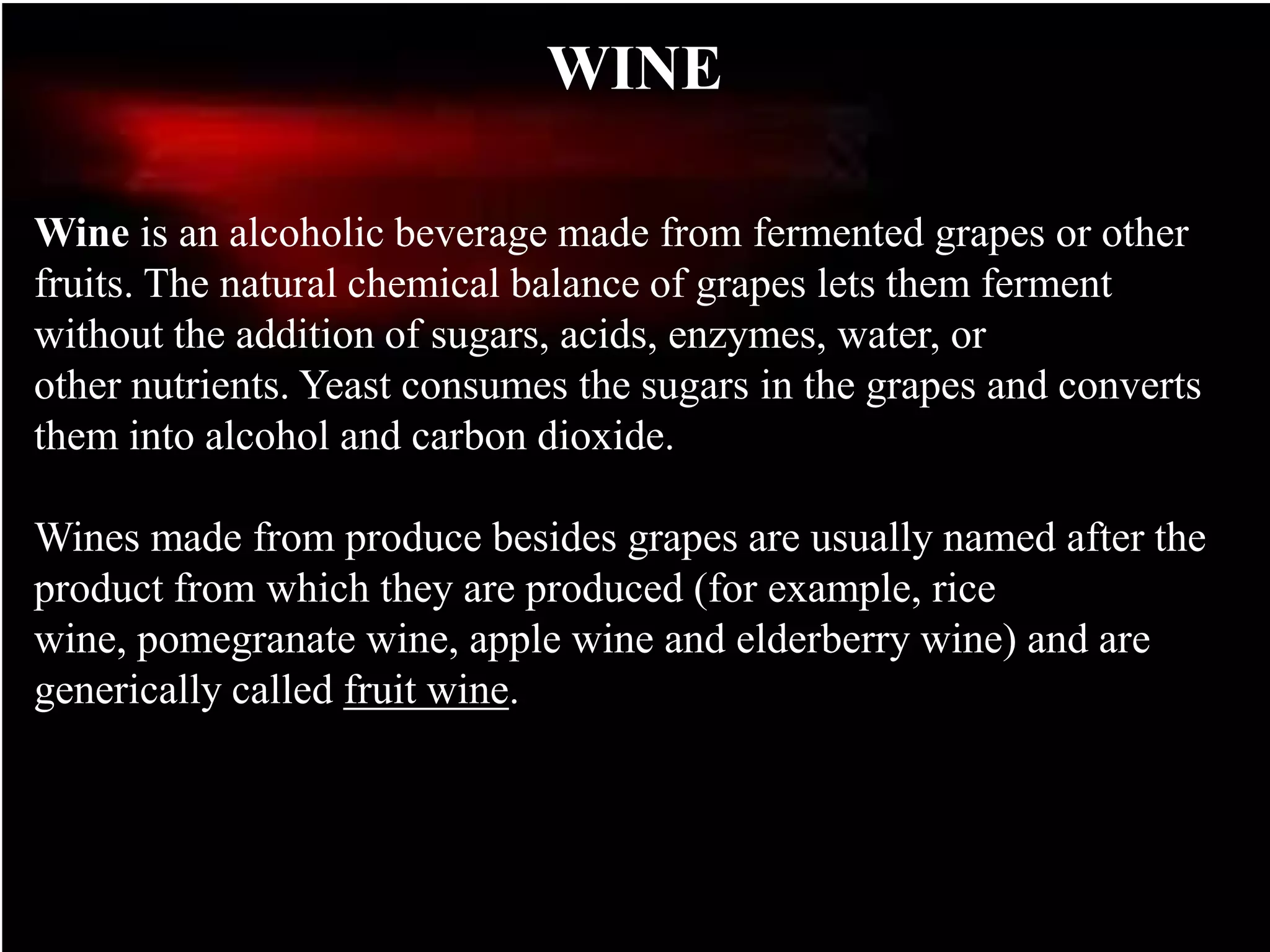 Alcoholic beverages | PPTX