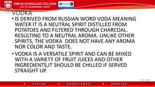 ALCOHOLIC BEVERAGES AND ITS DEFINITION | PPT