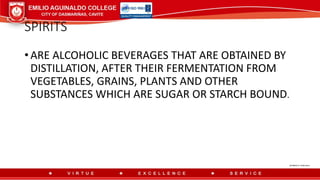 ALCOHOLIC BEVERAGES AND ITS DEFINITION | PPT