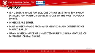ALCOHOLIC BEVERAGES AND ITS DEFINITION | PPTX