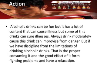 Alcoholic beverages as stress reliever | PPTX