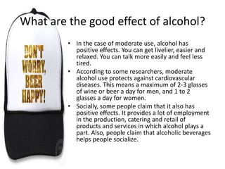 Alcoholic beverages as stress reliever | PPTX