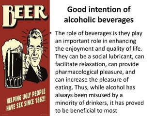 Alcoholic beverages as stress reliever | PPT
