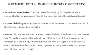 ALCOHOLIC LIVER DISEASE. By Dr. fatima nasir FMC jabi | PPTX