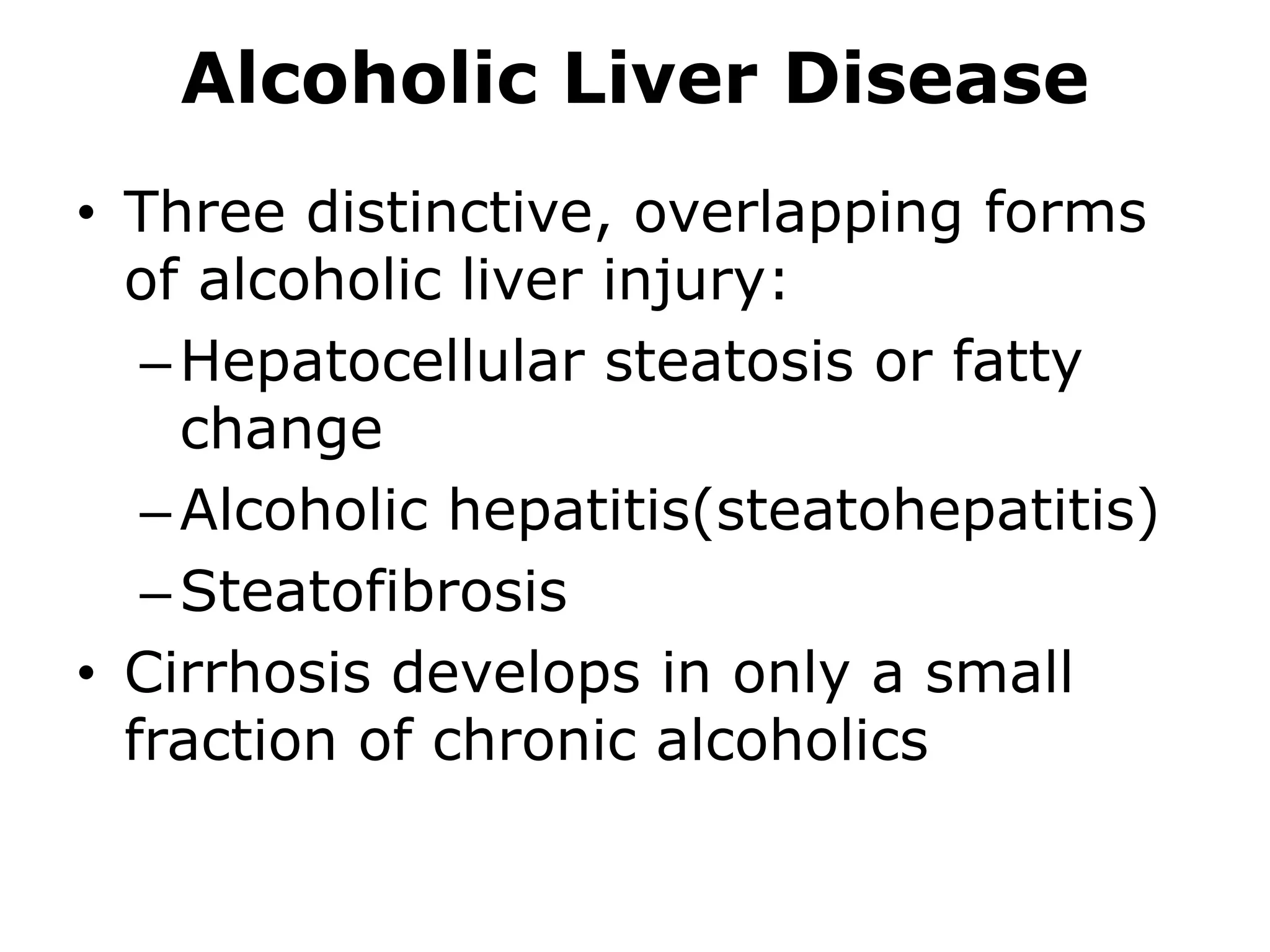 Alcoholic liver disease mbbs | PPTX