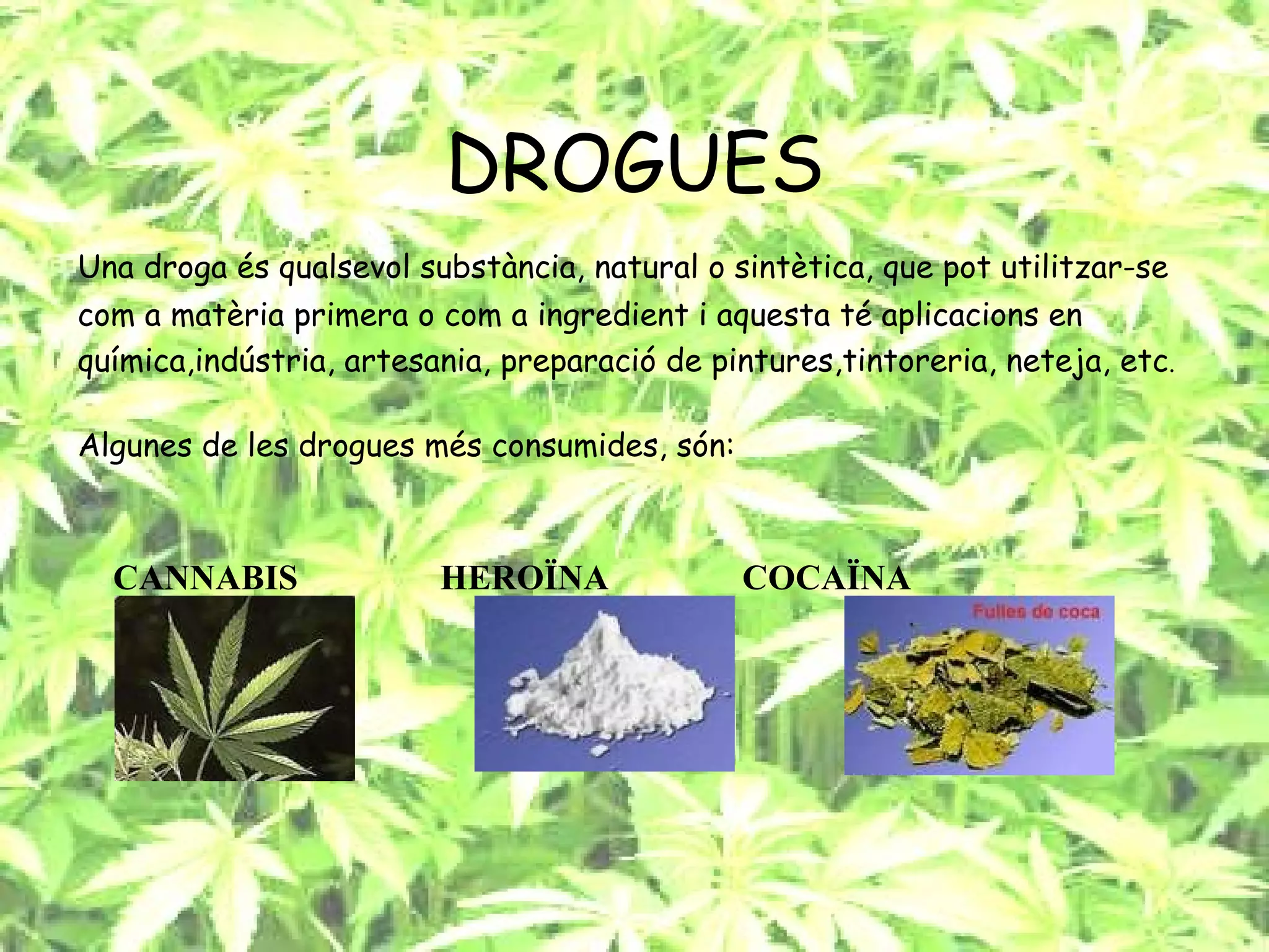 Alcohol I Drogues | PPT