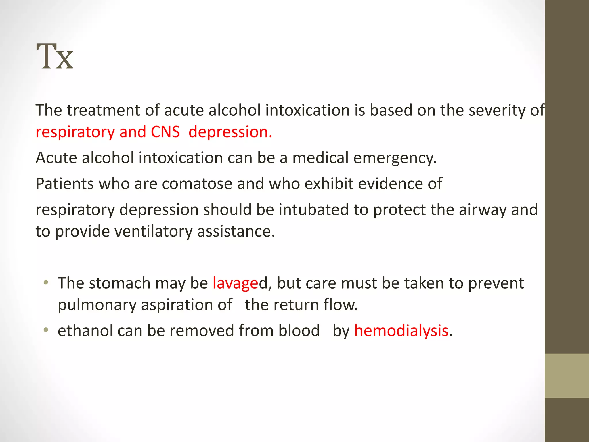 Alcohol intoxication | PPTX