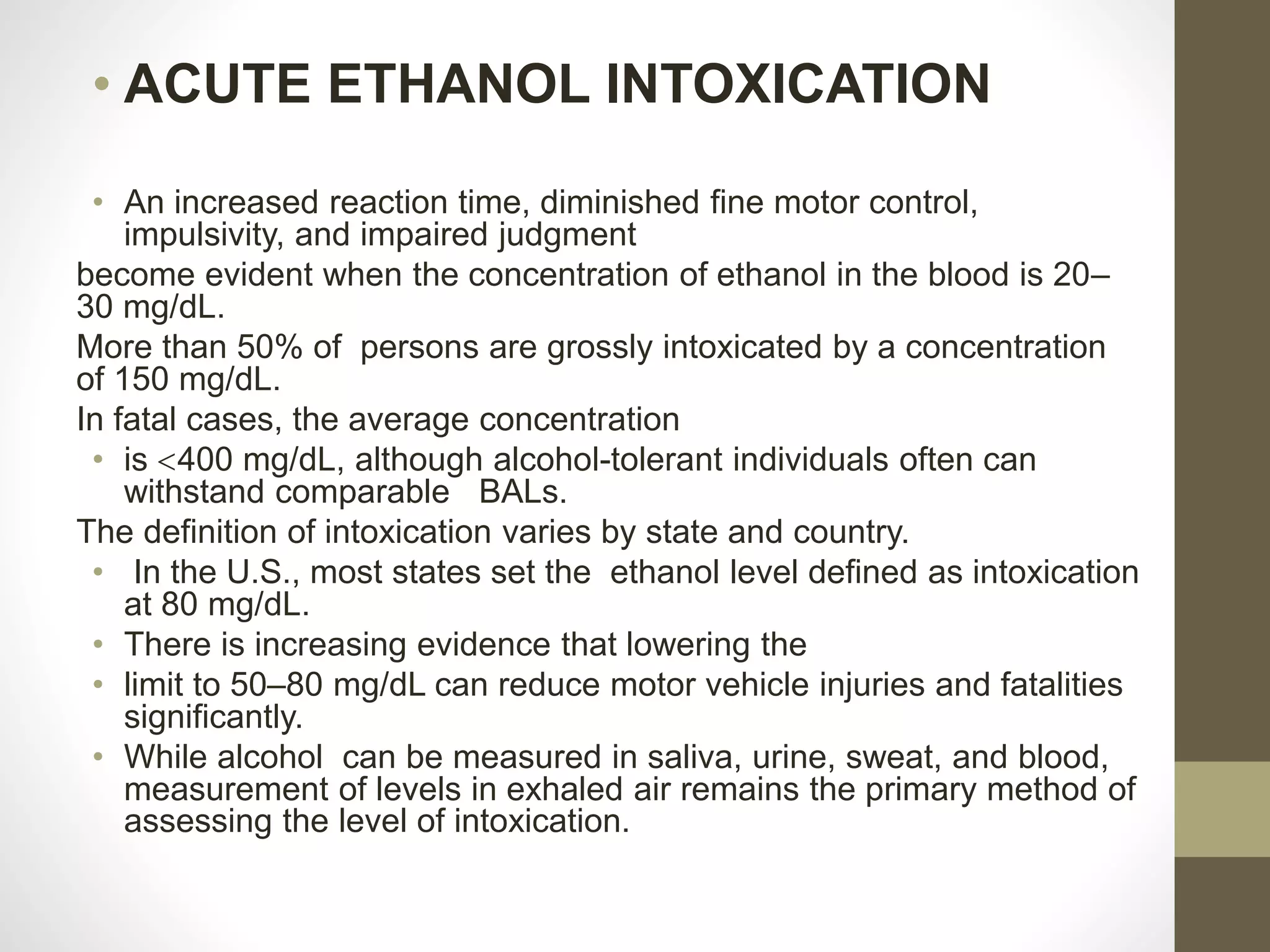 Alcohol intoxication | PPTX