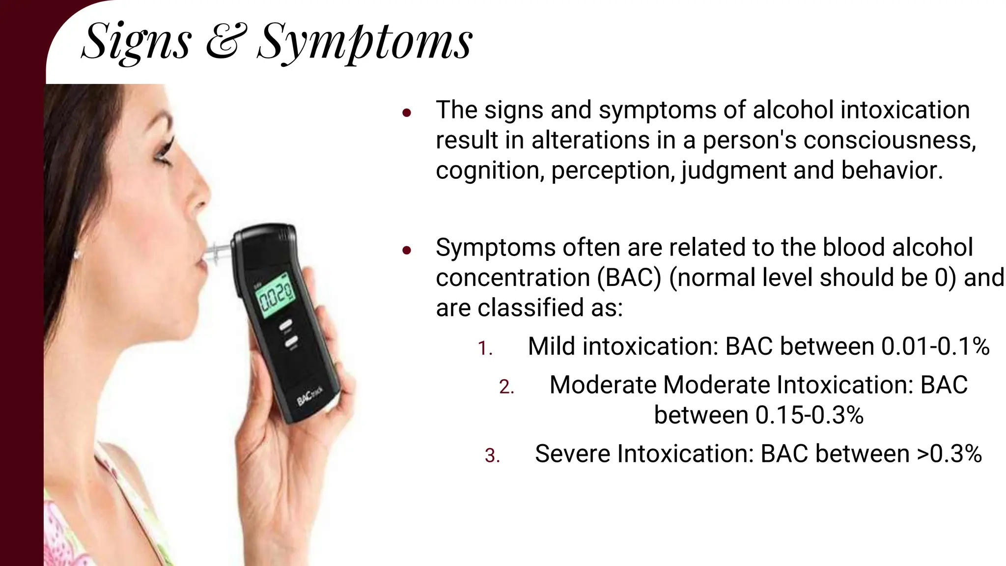 Alcohol Intoxication what is it, what are the risk factors | PPT