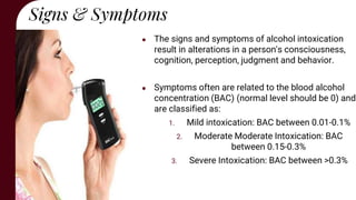 Alcohol Intoxication what is it, what are the risk factors | PPTX