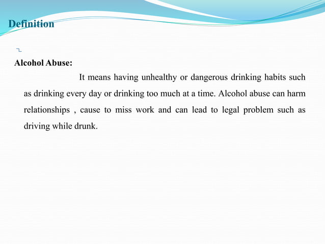 Alcoholism | PPTX | Substance Abuse | Diseases and Conditions