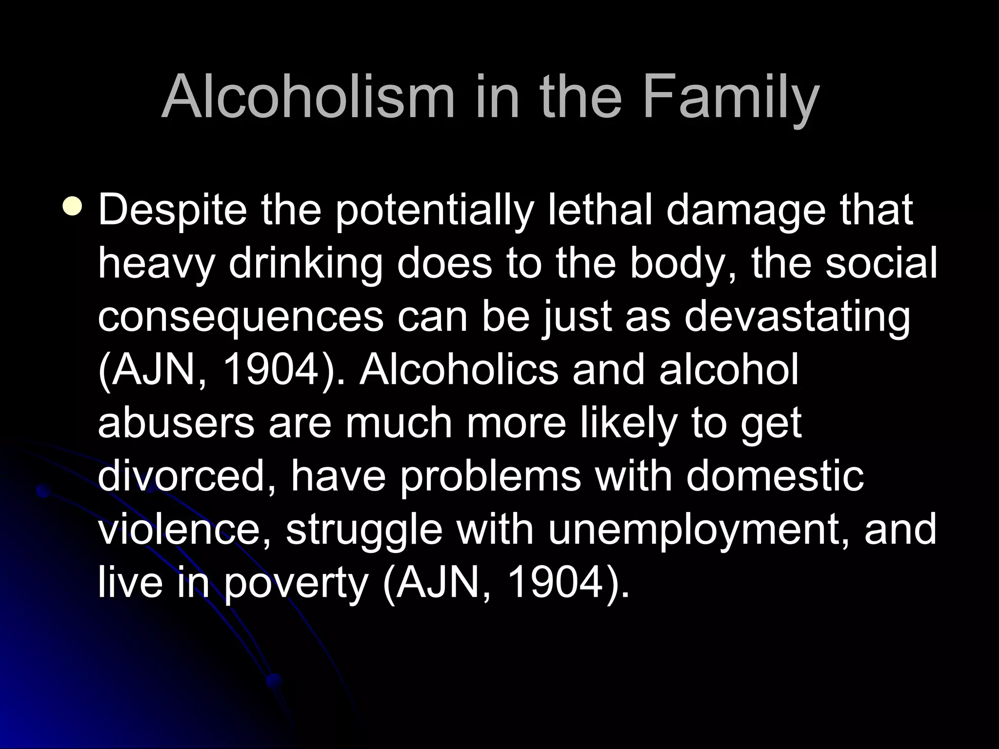 Alcoholism In The Family | PPT