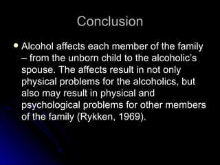 Alcoholism In The Family | PPT
